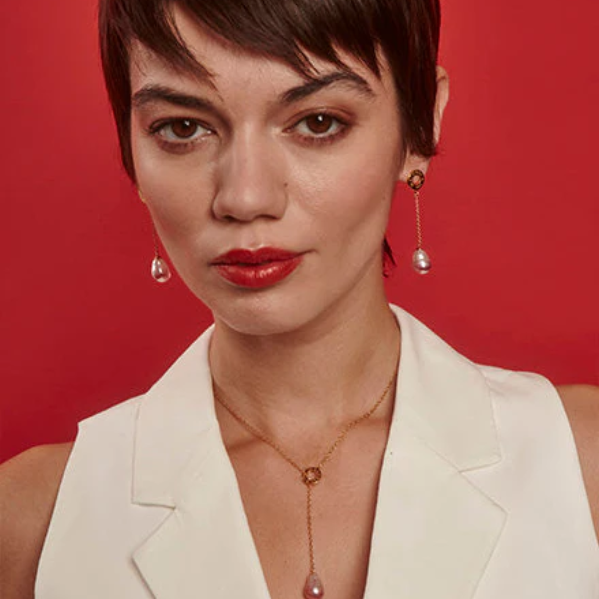 Luar Bicolor Ruby Pearl Necklace | Karlas Jewelry & Gifts